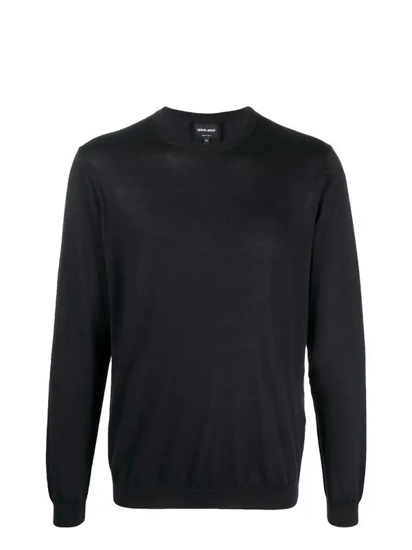 Giorgio Armani Crew Neck Sweatshirt - Black