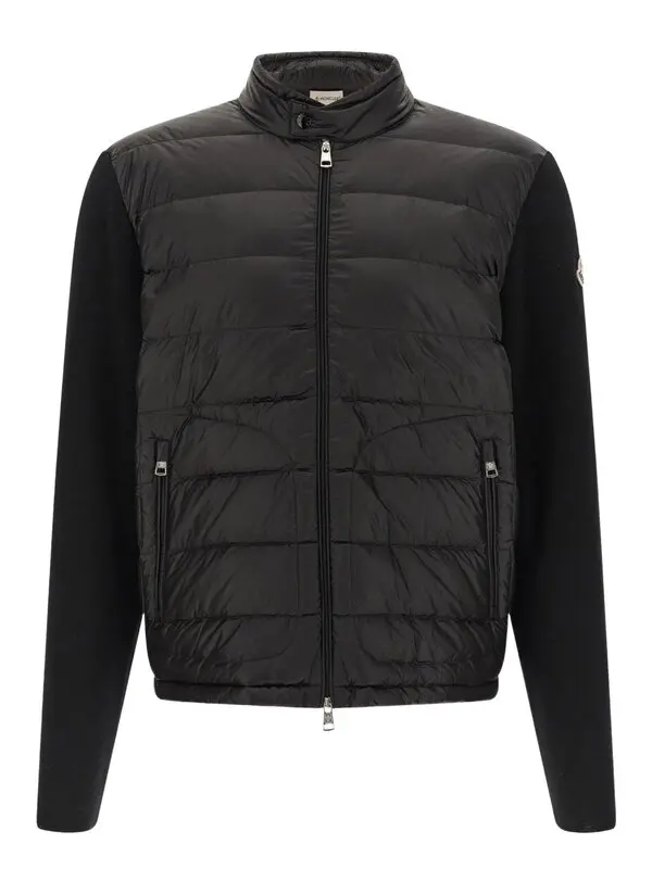 Moncler Zip-up Padded Cardigan - Black