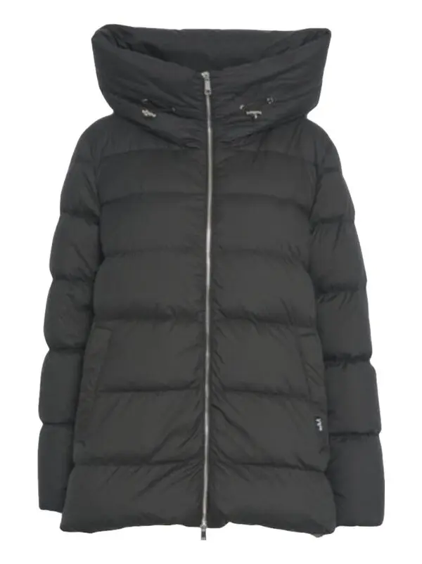Add Hooded Puffer Jacket - Black