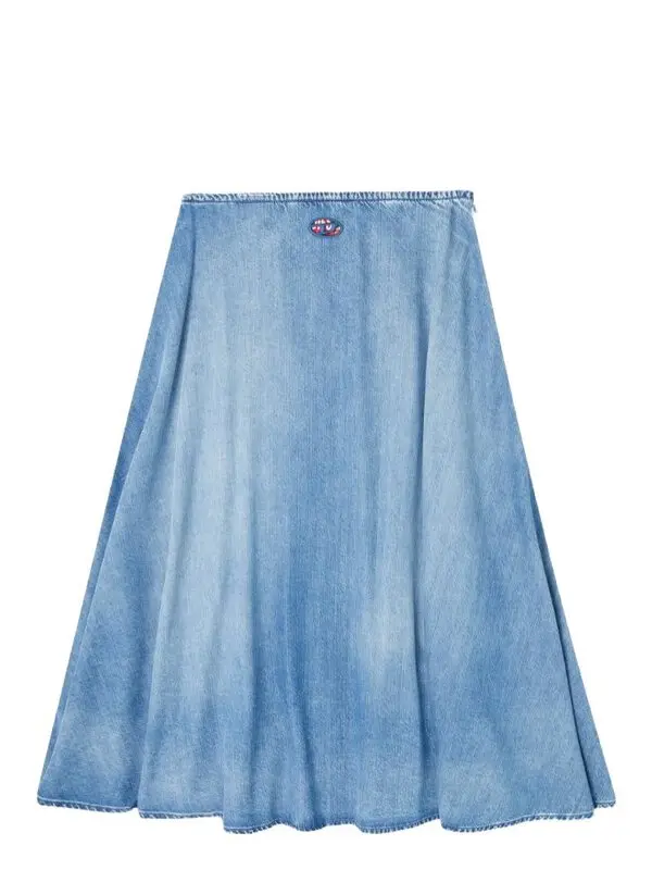 DIESEL® De-annie S3 Fluid Denim Skirt - Light Blue