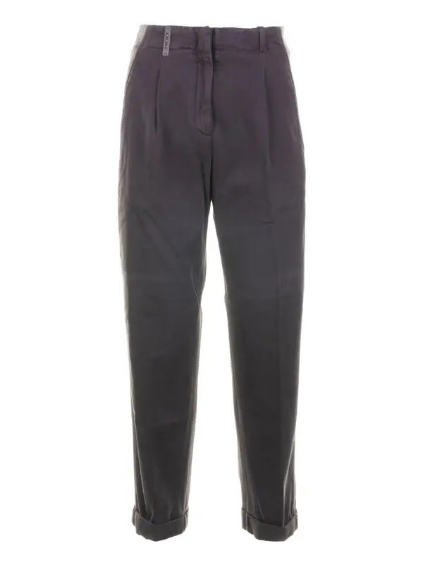 Peserico Pleated Straight Leg Trousers - Black
