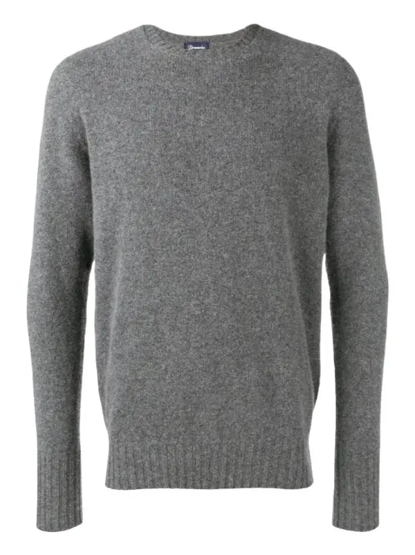 DRUMOHR Crew Neck Knit Pullover - Gray