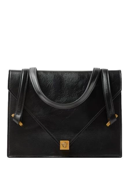 Versace Severine Leather Shoulder Bag - Black