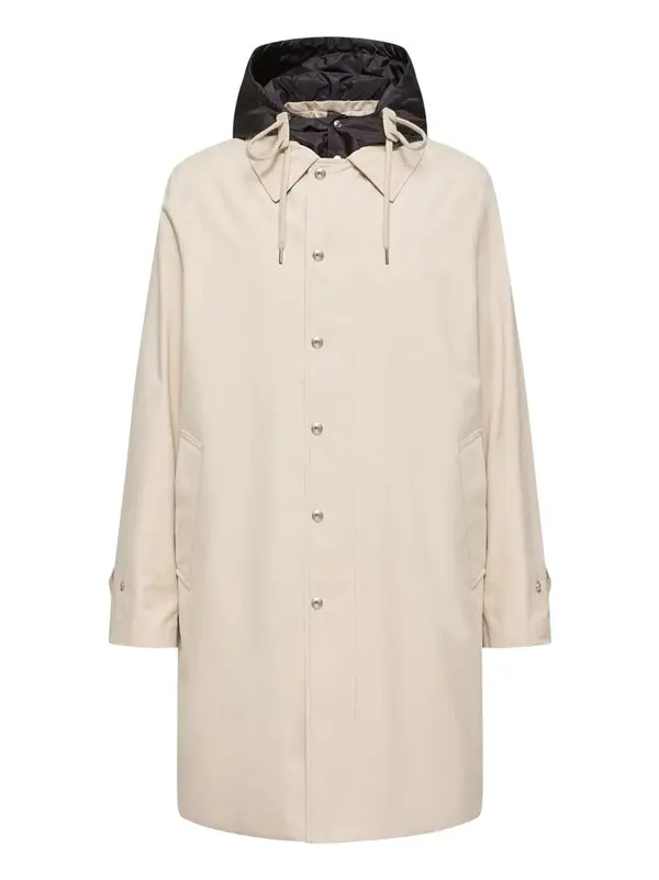 Moncler Kervoyal Hooded Long Down Parka Jacket - Beige