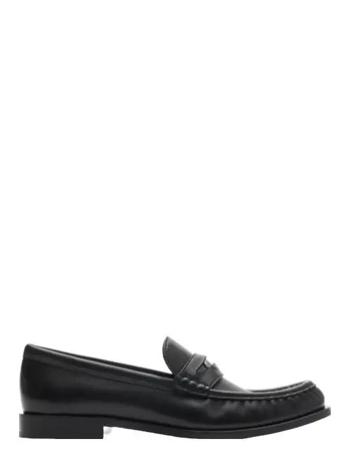 Burberry Cadet Gathered Slip-on Loafers - Black