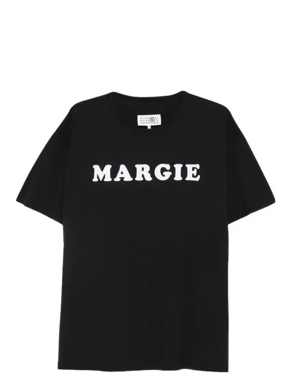 MAISON MARGIELA Logo-detail T-shirt - Black