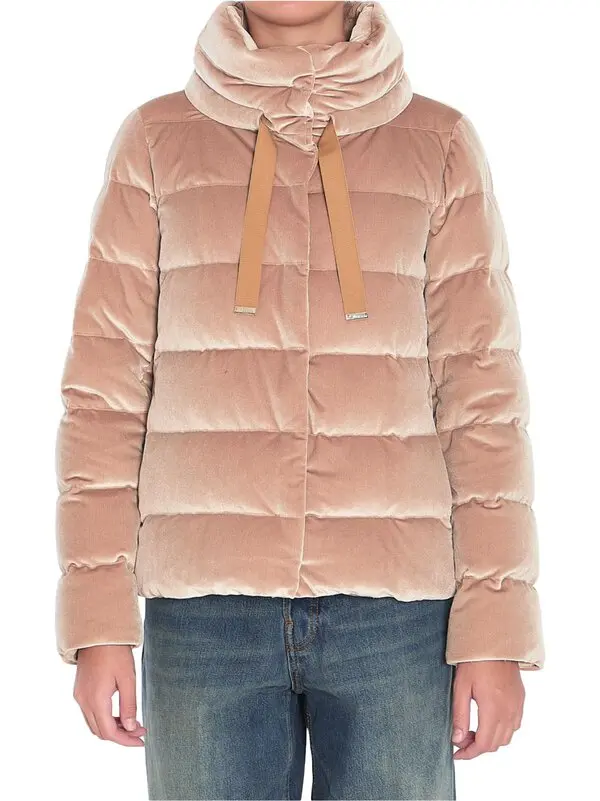 Herno Velvet Padded Jacket - Nude