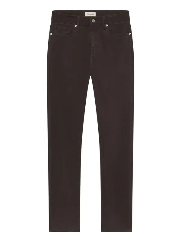 FRAME Five Pocket Mid-rise Jeans - Black