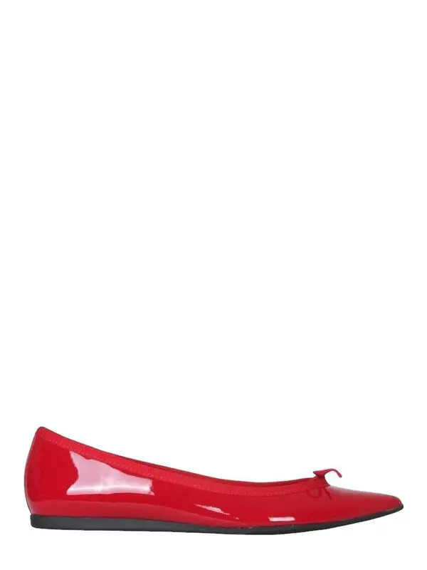 Repetto Pointed Design Flats With Bow Detailing - Red