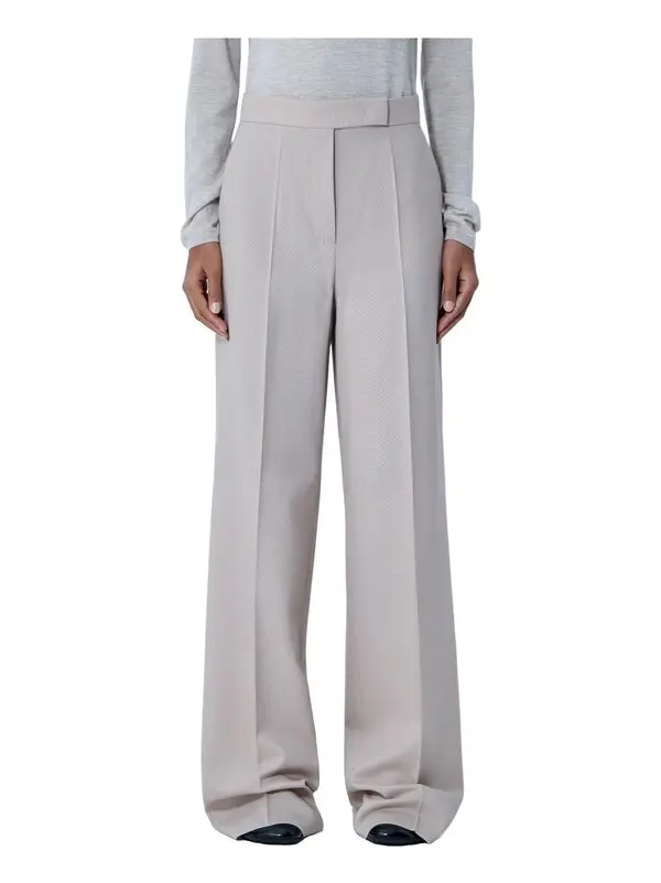 Max Mara Tailored Wide-leg Trousers - Gray