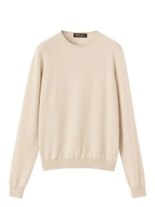 Loro Piana Ribbed Crewneck Sweater - Toffee Cream