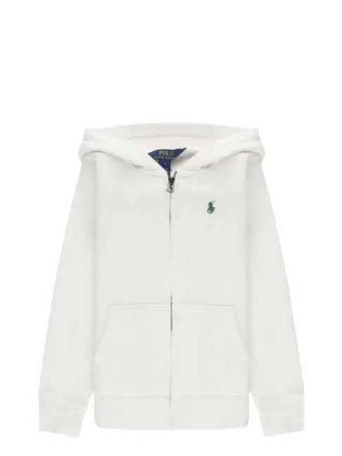 Polo Ralph Lauren Fleece Zip-up Hoodie - White