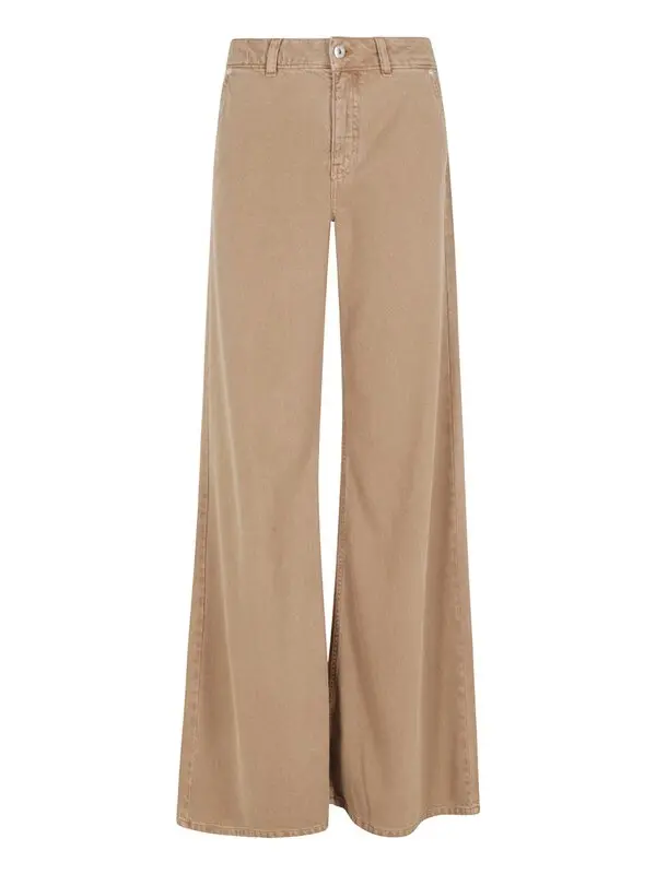 Blumarine Denim Flare Pants - Nude