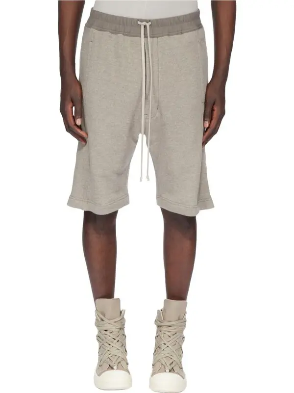 Rick Owens Pusher Drawstring Shorts - Nude
