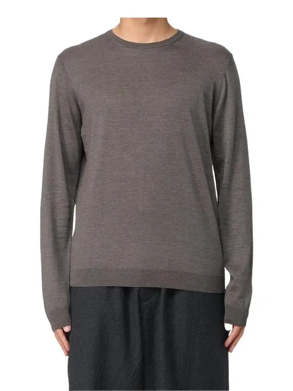Giorgio Armani Round Neck Long Sleeve Sweater - Dove-grey