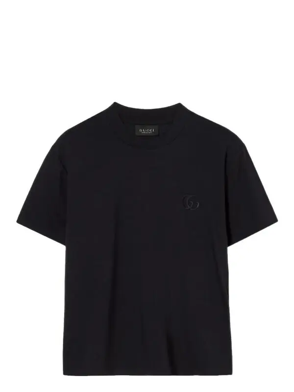 Gucci Rayon Jersey T-shirt With Embroidery - Black