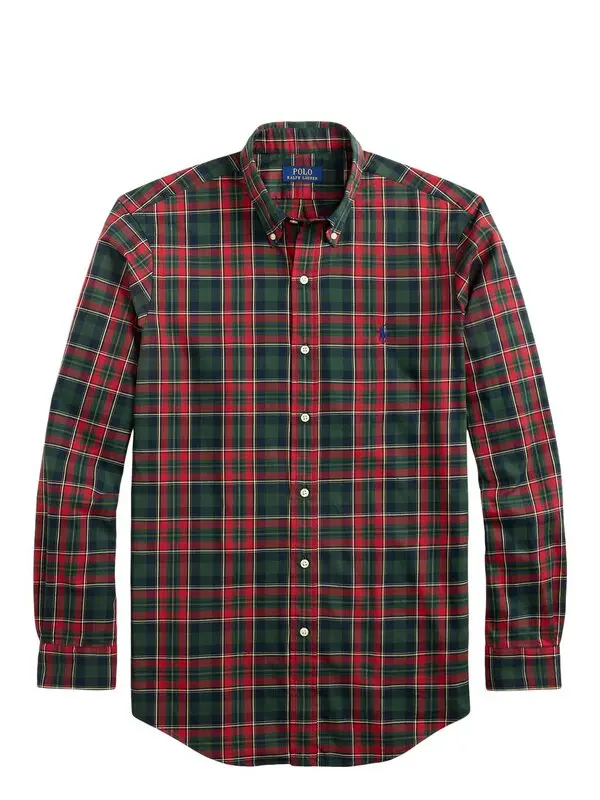 Polo Ralph Lauren Long-sleeved Plaid Check Buttoned Shirt - Green