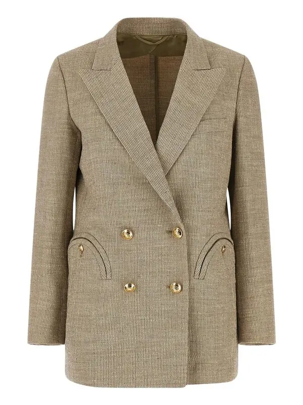 BLAZÉ MILANO Marisa Double-breasted Blazer - Beige