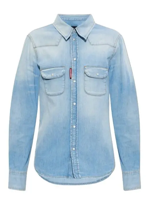 Dsquared2 Buttoned Denim Shirt - Blue