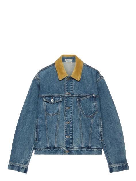 J.W.ANDERSON Denim Trucker Jacket With Corduroy Collar - Medium Blue