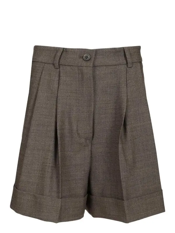 P.a.r.o.s.h Pleated Shorts - Brown
