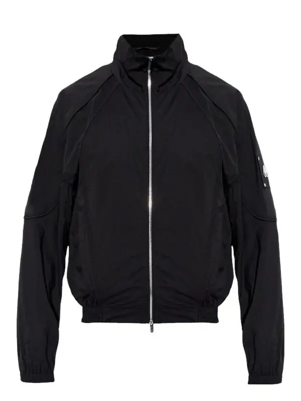 Moose Knuckles Logo Plaque Bomber Jacket - Black