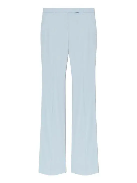 Alexander McQueen Tailored Trousers With Creased Detailing - Light Blue
