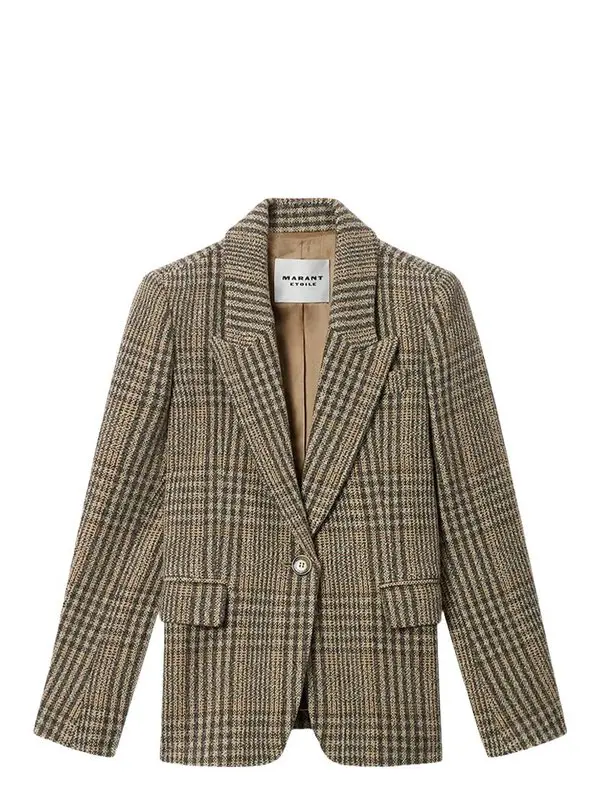 Isabel Marant Étoile Kerstin Checked Blazer - Brown