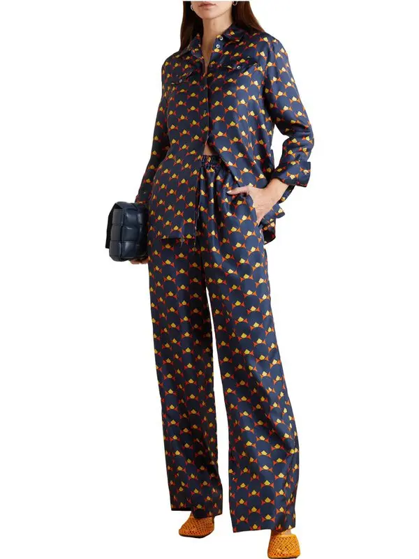 LANVIN Printed Silk Blouse - Black