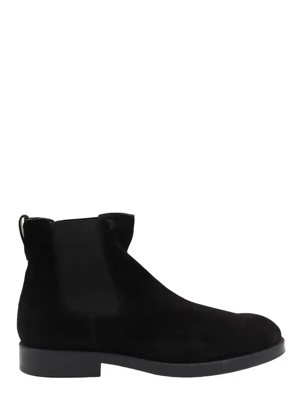 TOD'S Round Toe Chelsea Boots - Black