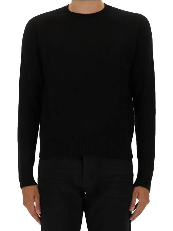 TOM FORD Round Neck Cashmere Sweater - Black