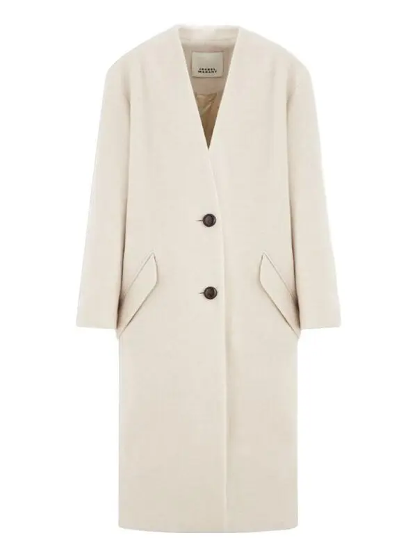 Isabel Marant Étoile Long Sleeve Coat - White