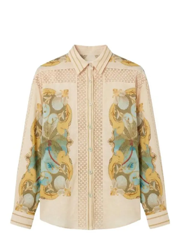 Farm Rio Royal Sea Printed Shirt - Nude