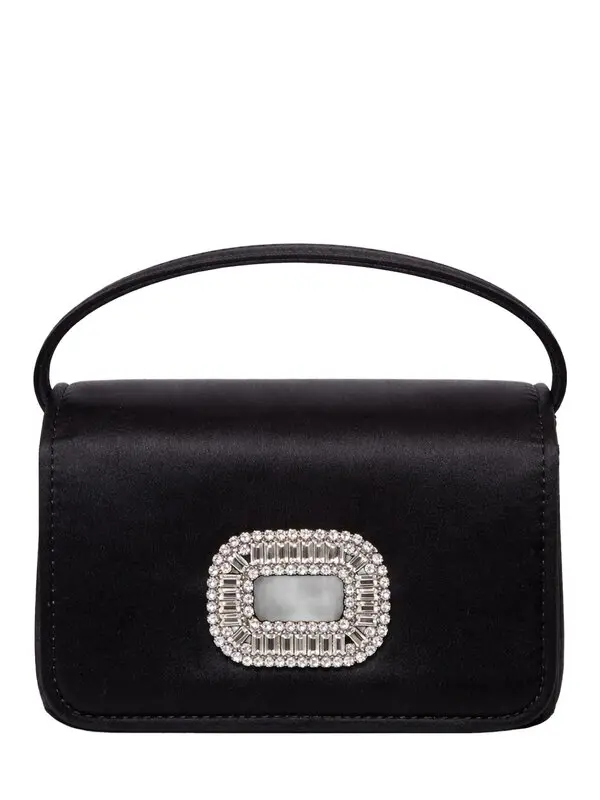 ROGER VIVIER Embellished Shoulder Bag - Black