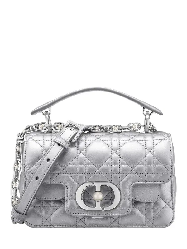 Dior Mini Jolie Shoulder Bag With Cd Clasp - Silver