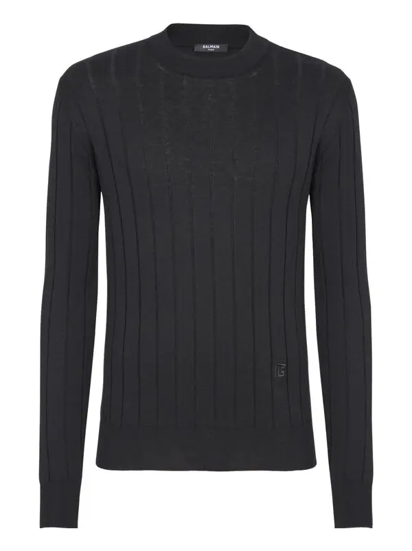 Balmain Knit Pb Jumper - Black