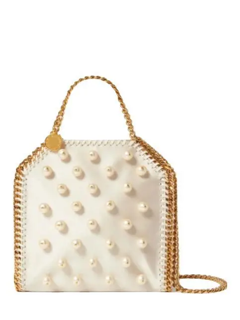 Stella McCartney Falabella Tiny Embellished Tote Bag - Pure White