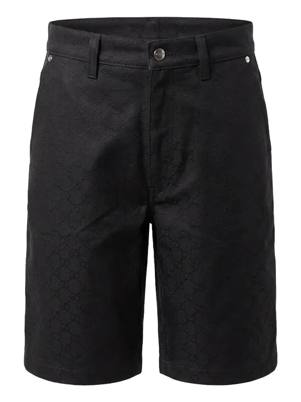 Gucci Gg Jacquard Tailored Shorts - Black