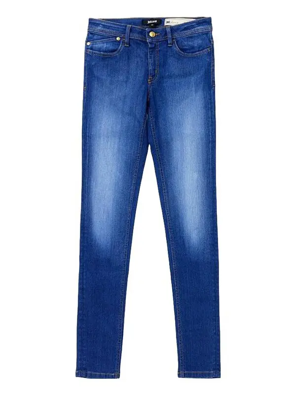 Just Cavalli Embroidered Straight Leg Jeans - Blue