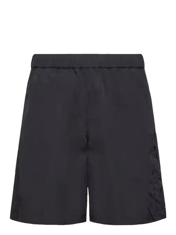 Moncler Logo Patch Swim Shorts - Black