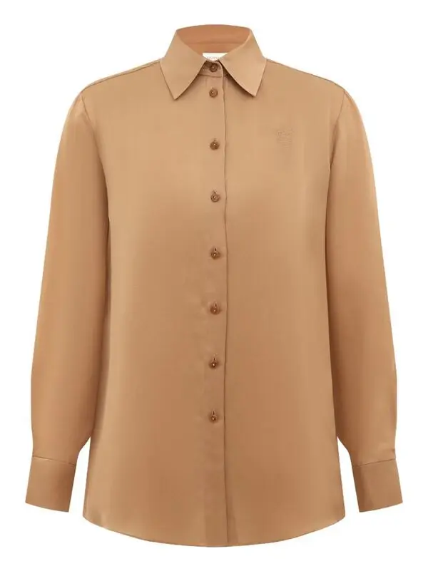 Zimmermann Hypnotic Satin Shirt - Biscuit