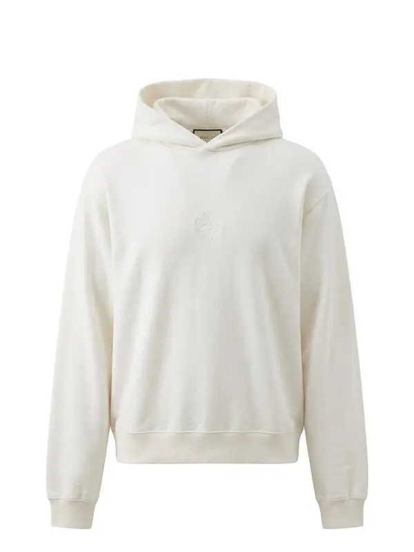 Gucci Embroidered Cashmere Blend Sweatshirt - White