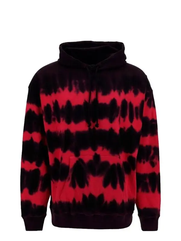 DIESEL® Tie-dye Printed Hooded Hoodie - Black