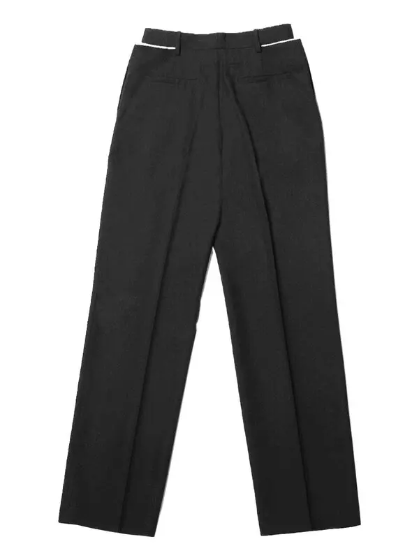 JIL SANDER Tailored Straight-leg Pants With Openwork Detail - Black