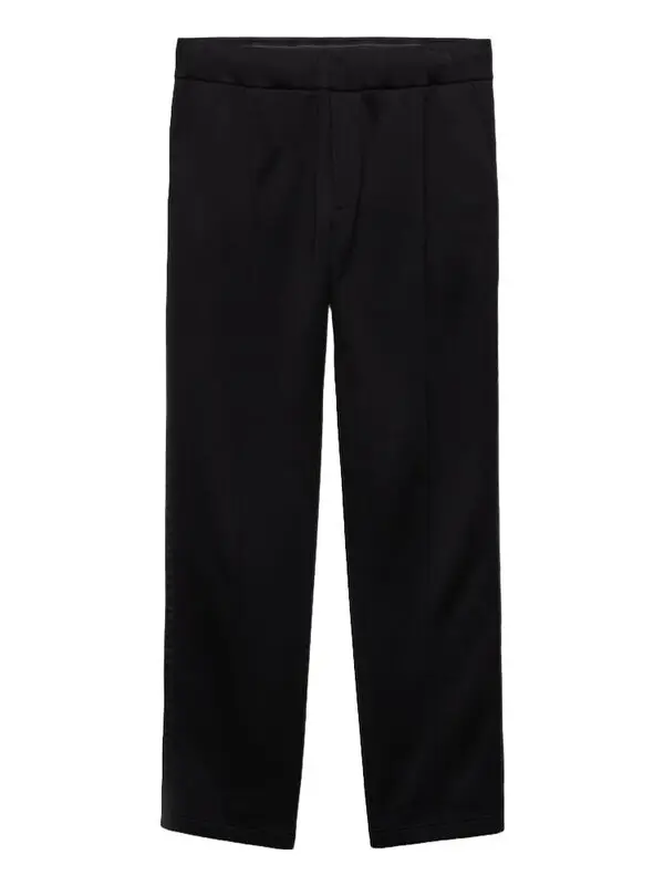 Prada Cotton Fleece Pants With Re-nylon Details - Black