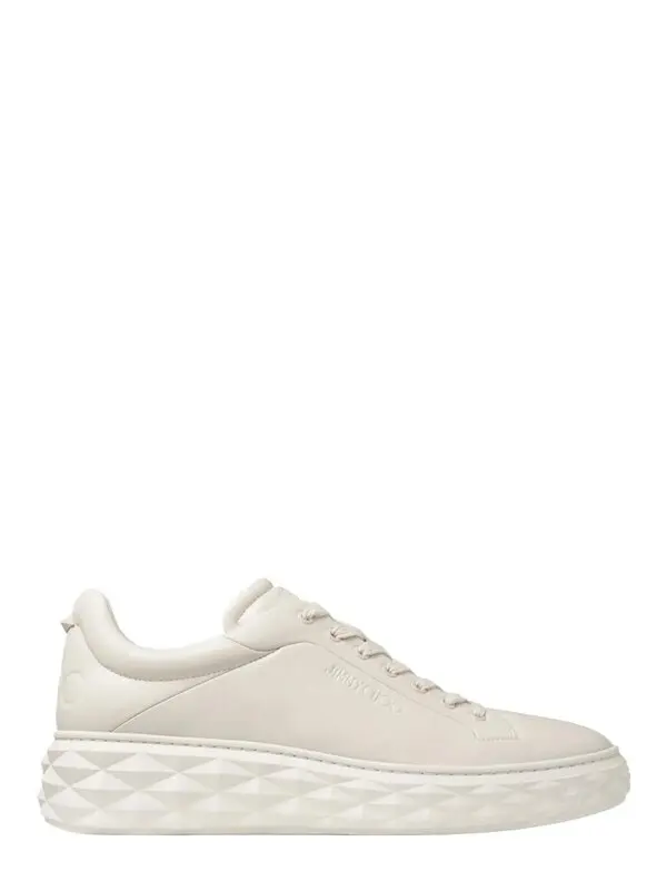 JIMMY CHOO Round Toe Low-top Sneakers - White