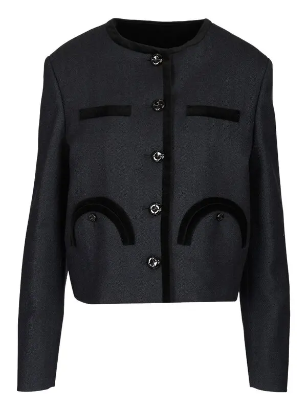 BLAZÉ MILANO Long Sleeve Casual Jacket - Black