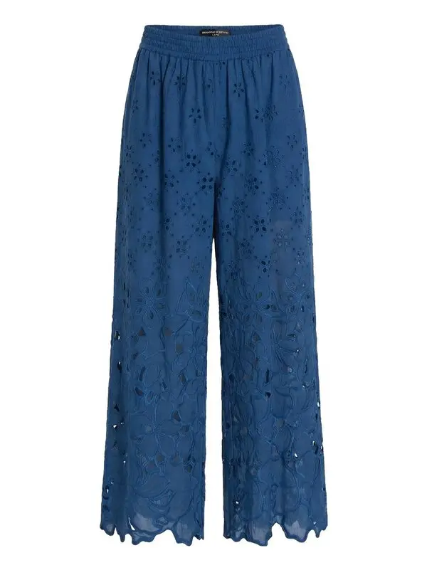 Ermanno Scervino Wide Leg Cropped Pants - Limoges