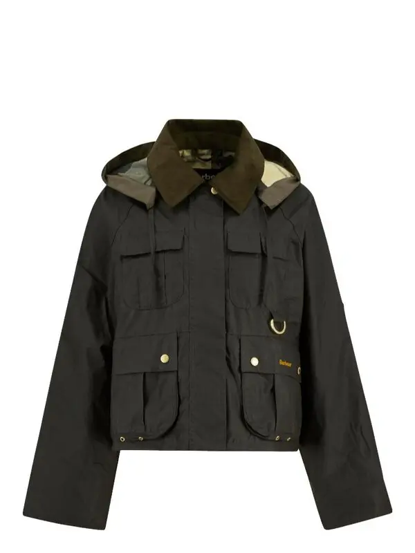 Barbour Liza Hooded Wax Jacket - Fern/ancient