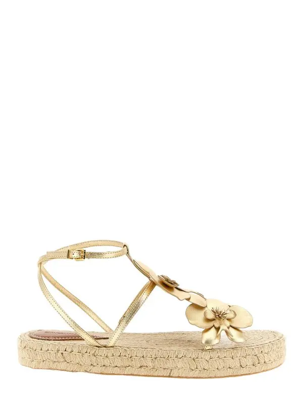 Zimmermann Orchid Ankle-strap Espadrille Sandals - Nude